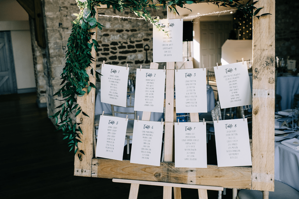 Table Plan Ideas for a Country Wedding | Pentney Abbey